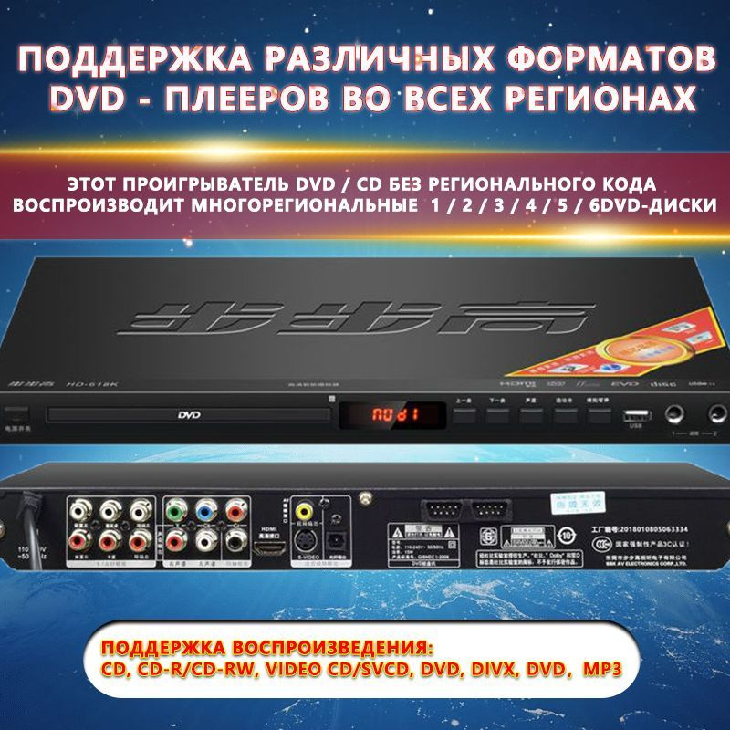 BBK-HD618K DVD-плеер HDMI TV , домашний стереопроигрыватель компакт-дисков(Руководство на ...