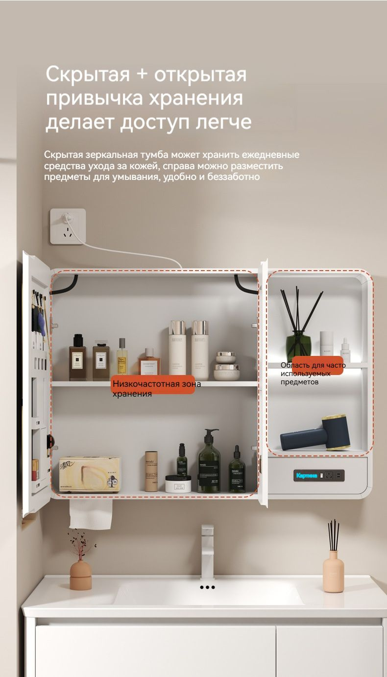 Шкаф для ванной,, 60х13х65 см, Универсальный купить на OZON по низкой цене (2851099449)