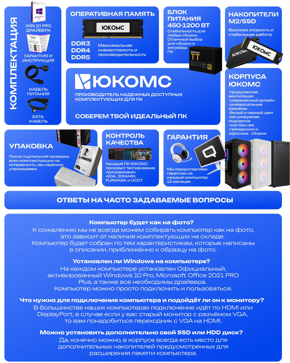 ЮКОМС Системный блок (Intel Core i7-14700K, RAM 128 ГБ, SSD 2000 ГБ ...