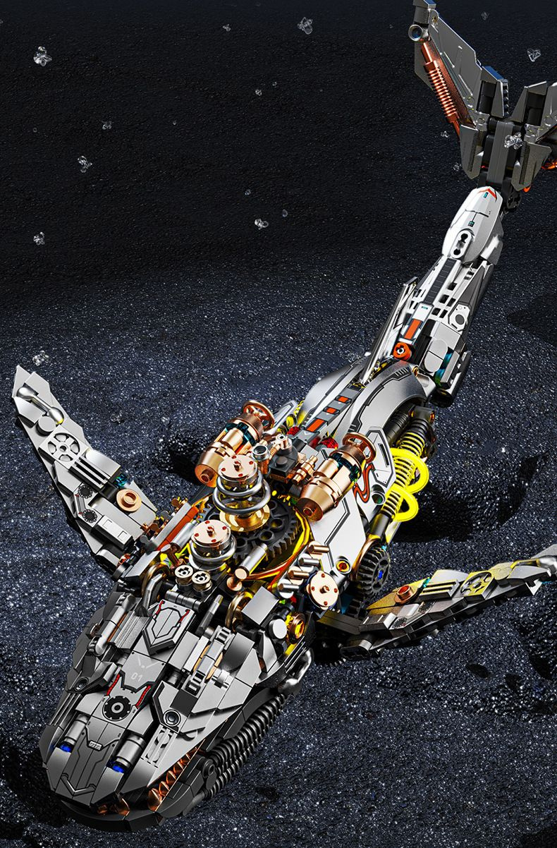 Механическая акула (с лампой) 687 гранул / динамическая версия_04 купить на OZON по низкой цене ...