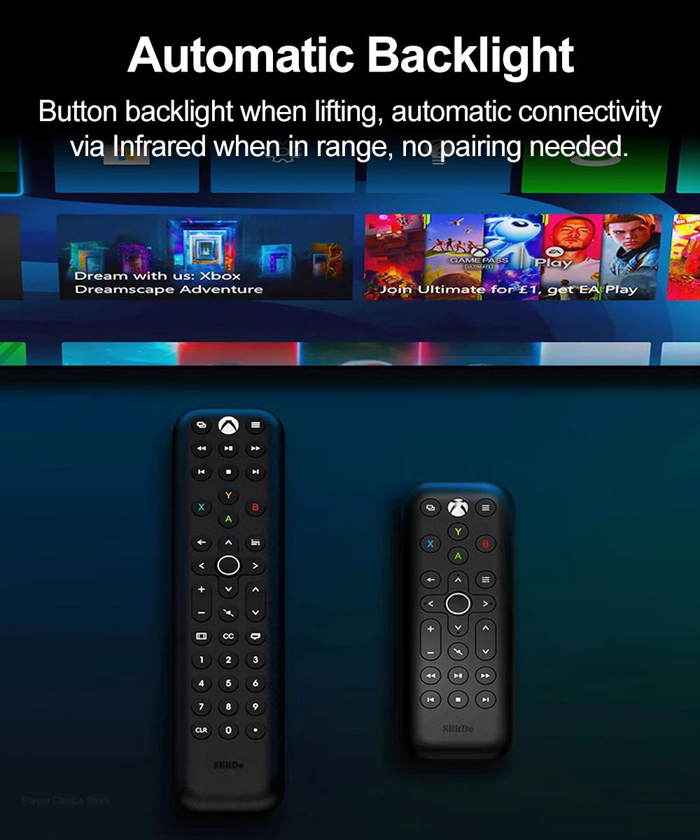 8BitDo XBox Media Remote Лицензирован Корпорацией Майкрософт, совместим ...