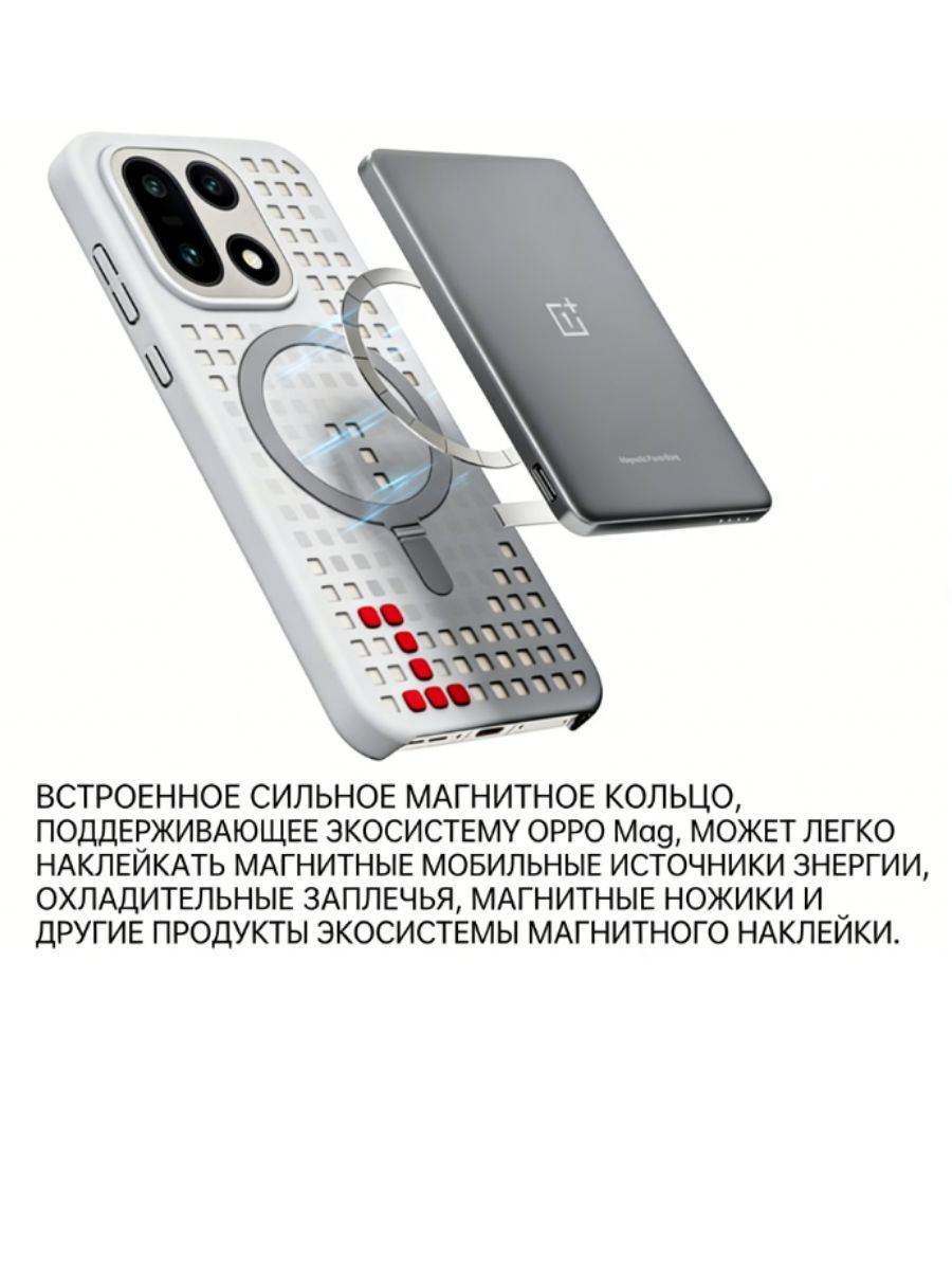 Чехол OnePlus 15 Hole-pattern Magnetic Case,белый купить на OZON по ...