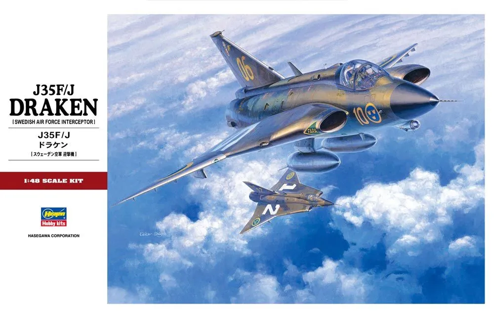 Сборная модель самолета Hasegawa Самолет J35F/J DRAKEN (SWEDISH AIR ...