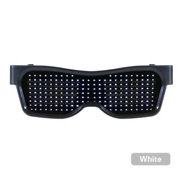 Светодиодные светящиеся очки Magic LED Eyeglasses Bluetooth белые - купить по доступным ценам в ...