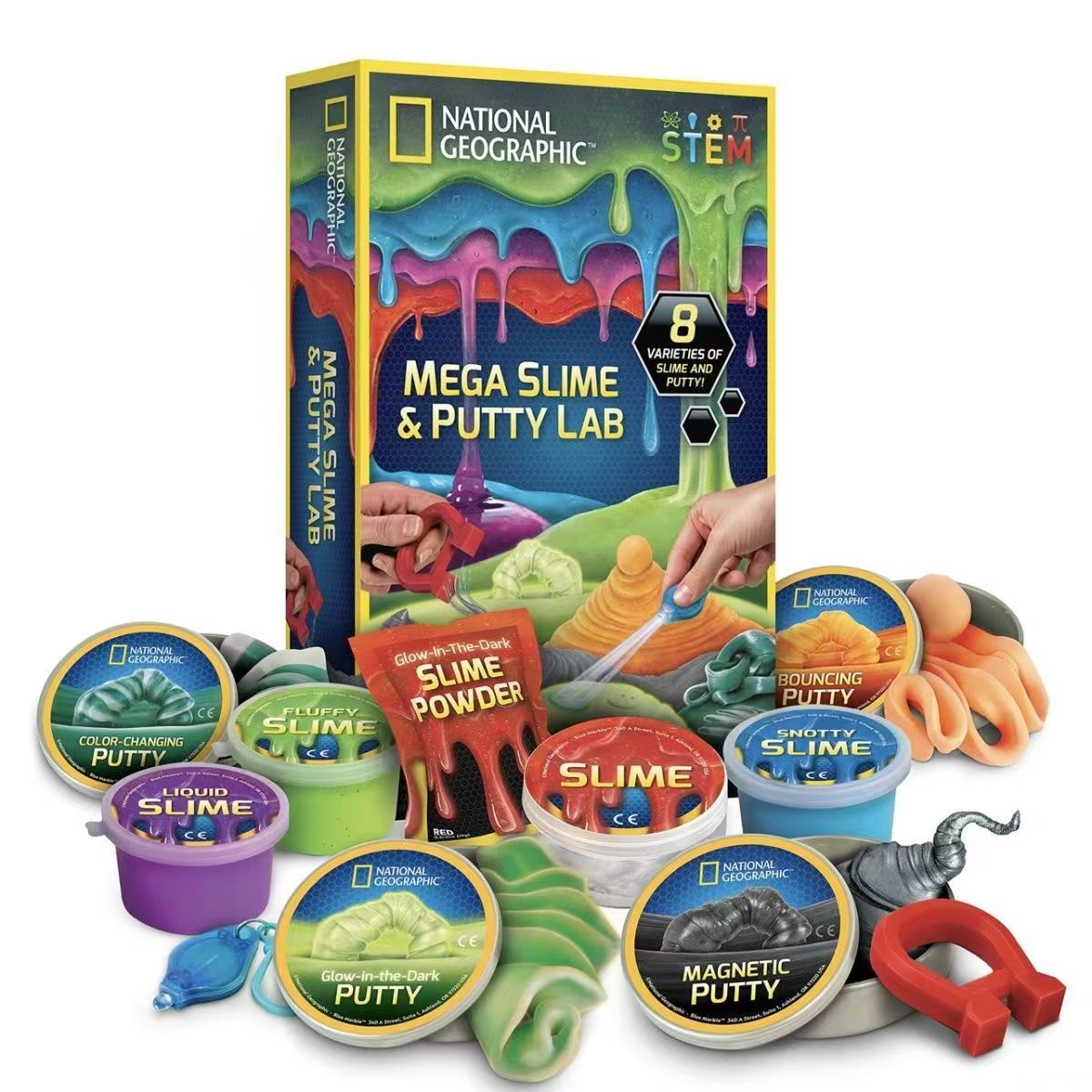 Mega Slime Putty Lab STEM,Хрустальная грязевая светящаяся игрушка ...