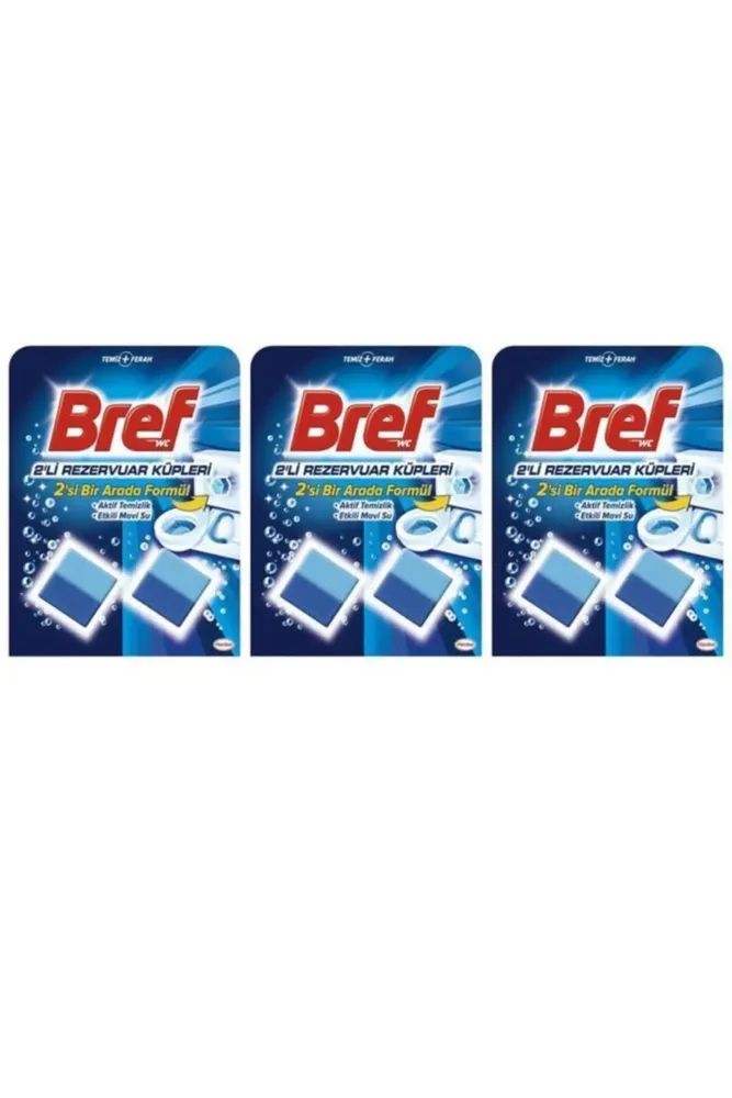 Кубики для сливного бачка Bref Duo-Cubes 50 г x 2 шт (3 Упаковка ...