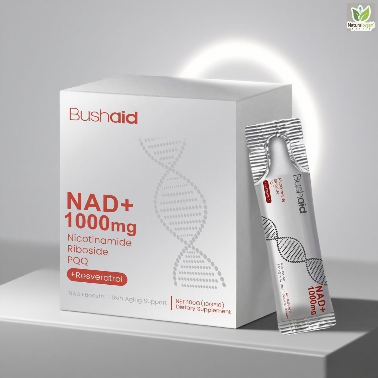 Напиток Bushaid NAD+ 1000 мг с PQQ и Ресвератролом для Клеточной ...