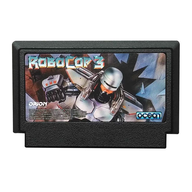 8-битная картриджная игра Dendy: RoboCop 3 (8 bit, Английская версия ...
