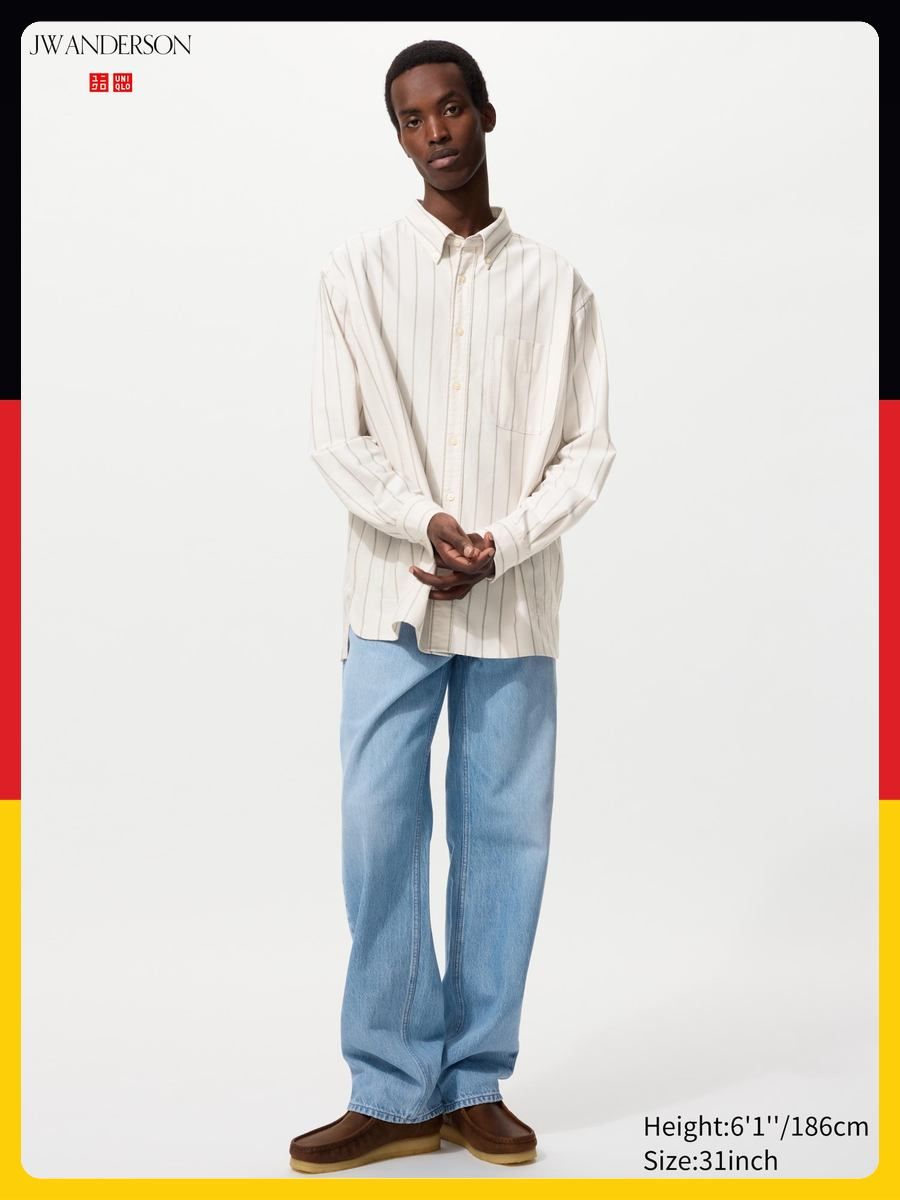 Джинсы Мужской Uniqlo голубой, размер 52 Не указана На любой сезон ...