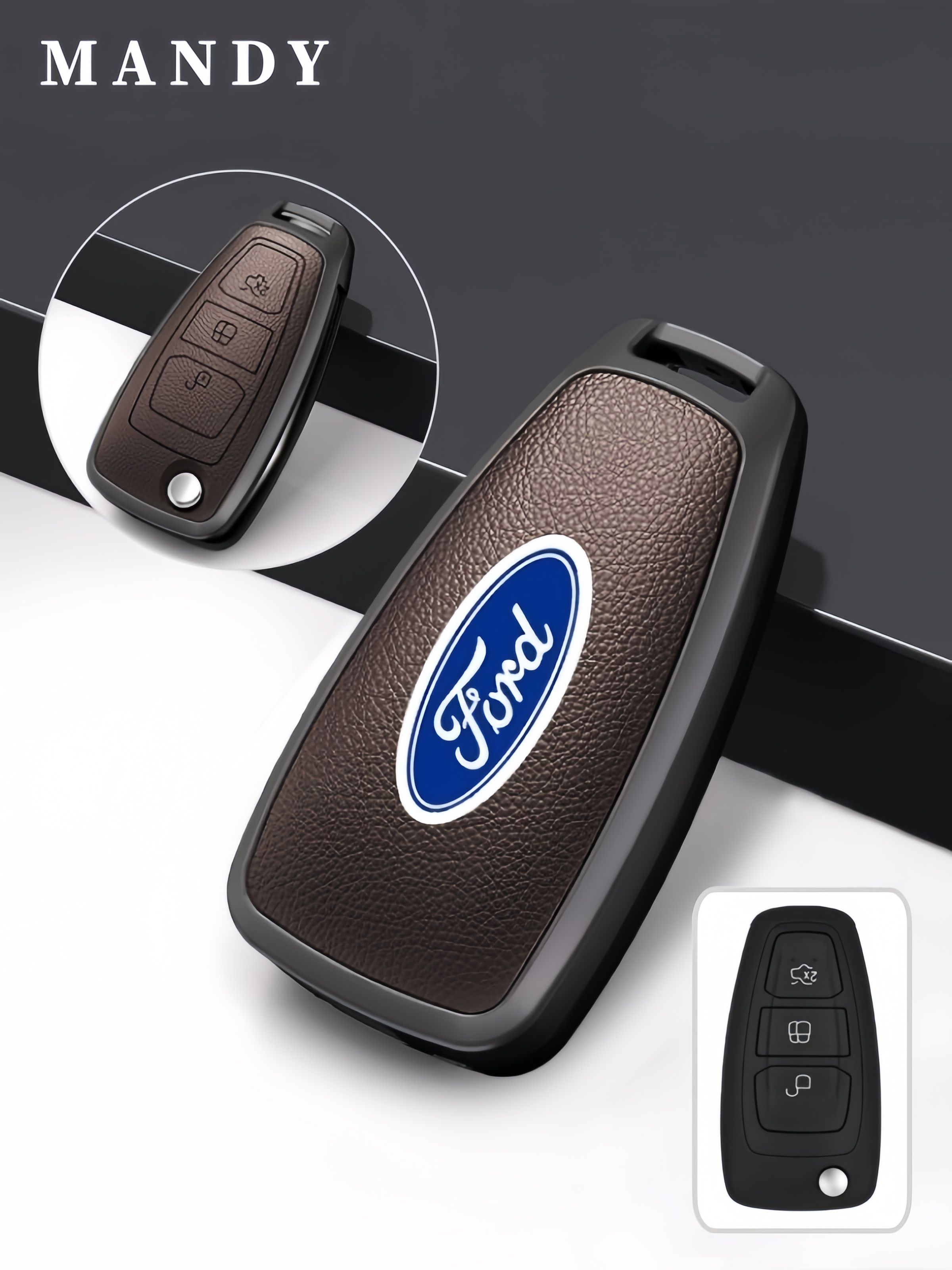 Чехол для автомобильного ключа Ford Focus, RS ST MK3 MK4 Kuga Escape ...