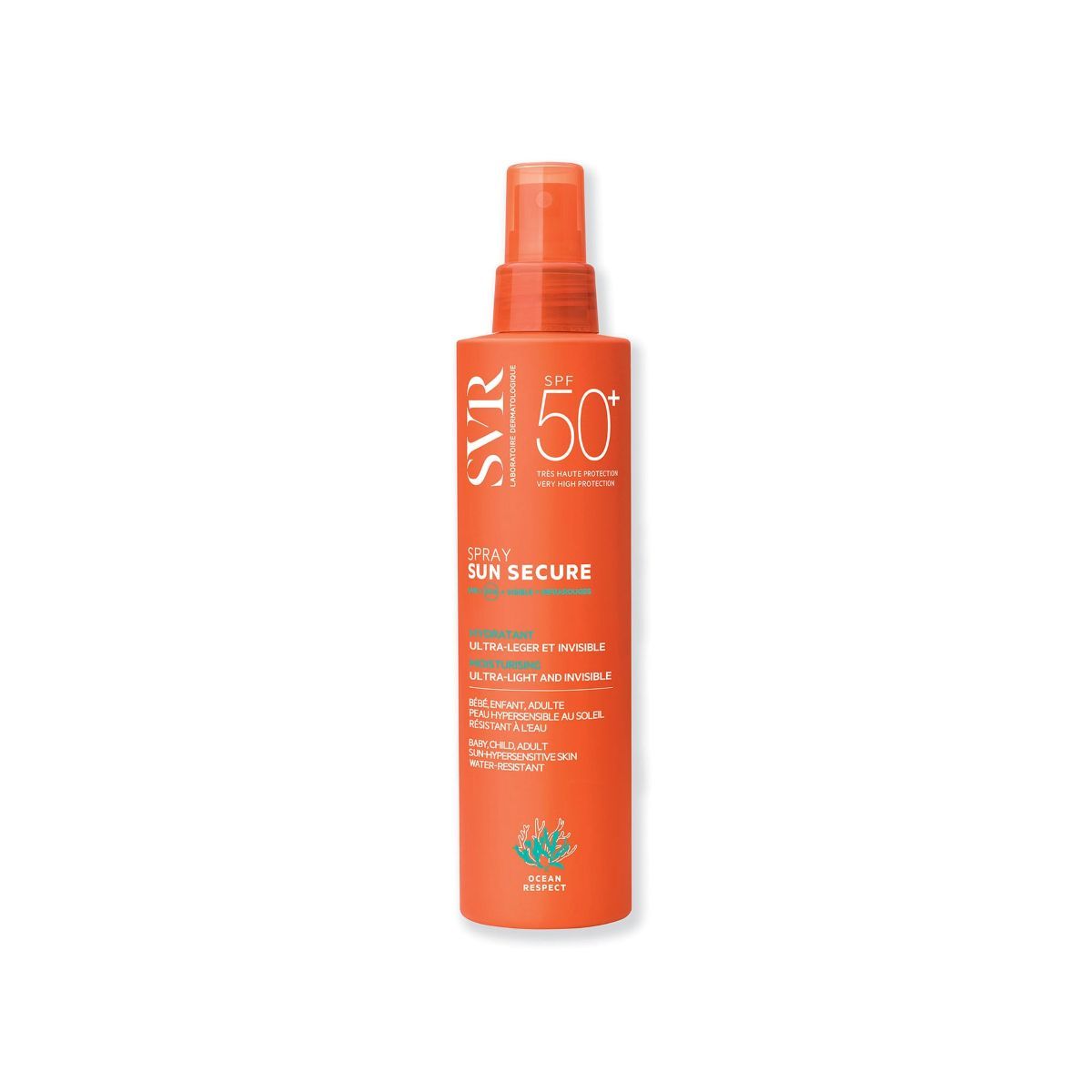 SVR БЕЗОПАСНОЕ СОЛНЦЕ Увлажняющий спрей SPF 50+, 200 мл / SVR SUN ...