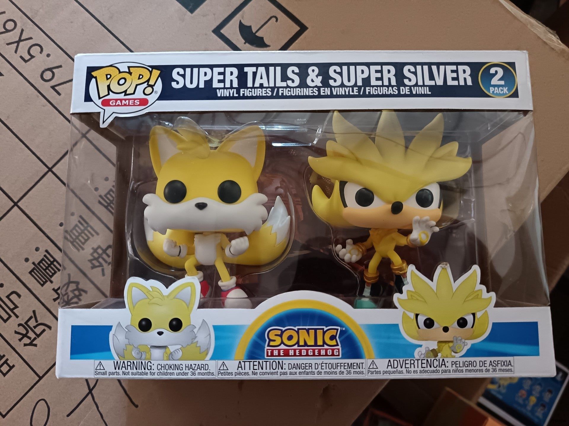 Фигурка Funko POP! SONIC Super Tails & Super Silver Двойной набор из ...