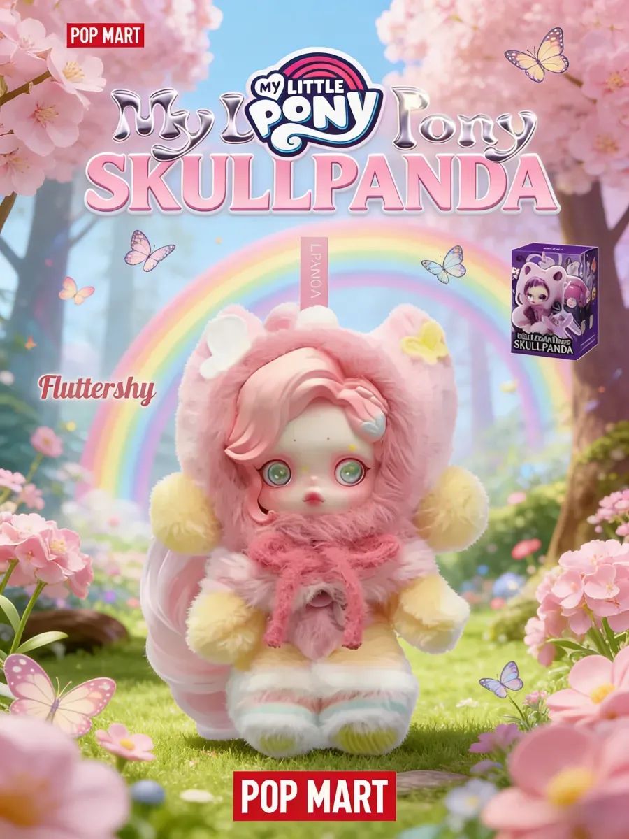 Коллекционная POP MART SKULLPANDA My Little Pony Series Plush Doll ...