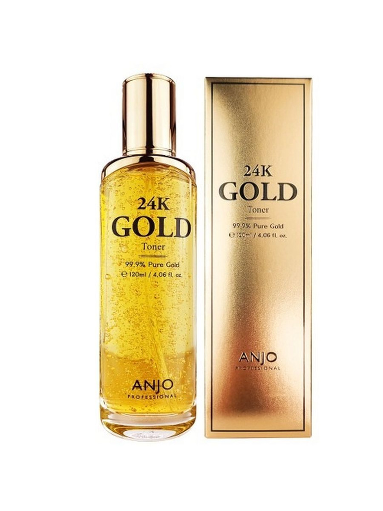 Тонер для лица с биозолотом, 24K GOLD TONER, 120 мл, ANJО Professional ...