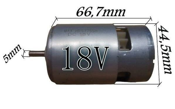 Двигатель (мотор) для шуруповерта 18V БОЛЬШОЙ (d вала-5 мм.) - купить ...