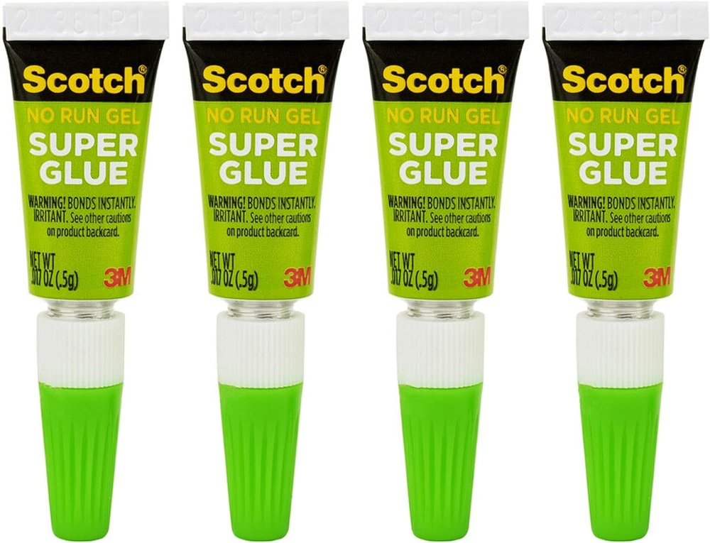 Супер клей - гель Scotch Super Glue Gel 4 одноразовых тюбиков ...