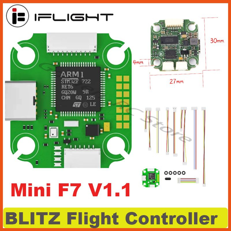 IFlight BLITZ Mini F7 Полет контроллер стек OSDAT7456EW/ BLITZ E55A 4 ...