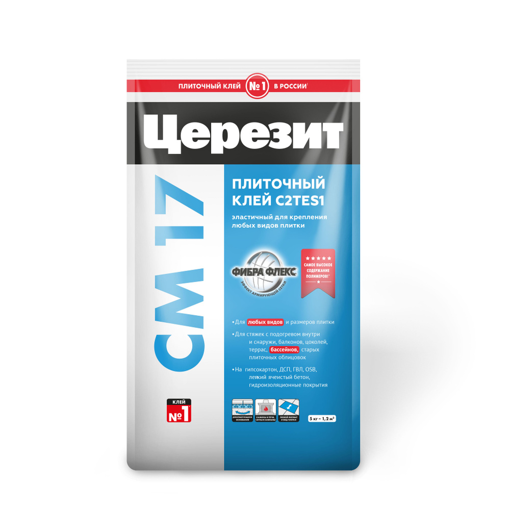 Клей для плитки Церезит 2092263, Морозостойкость, Для полов с ...