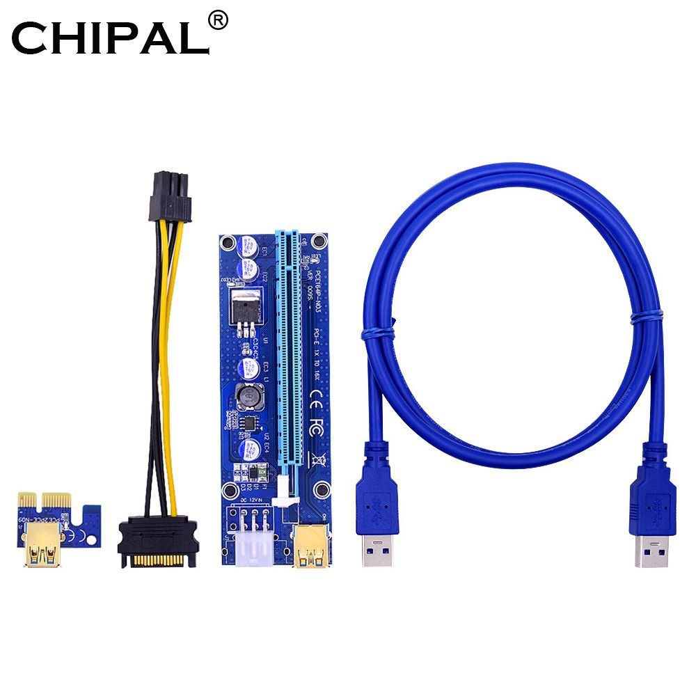 Pci E райзер для видеокарты Chipal Ver009s Riser Pcie удлинитель Pci