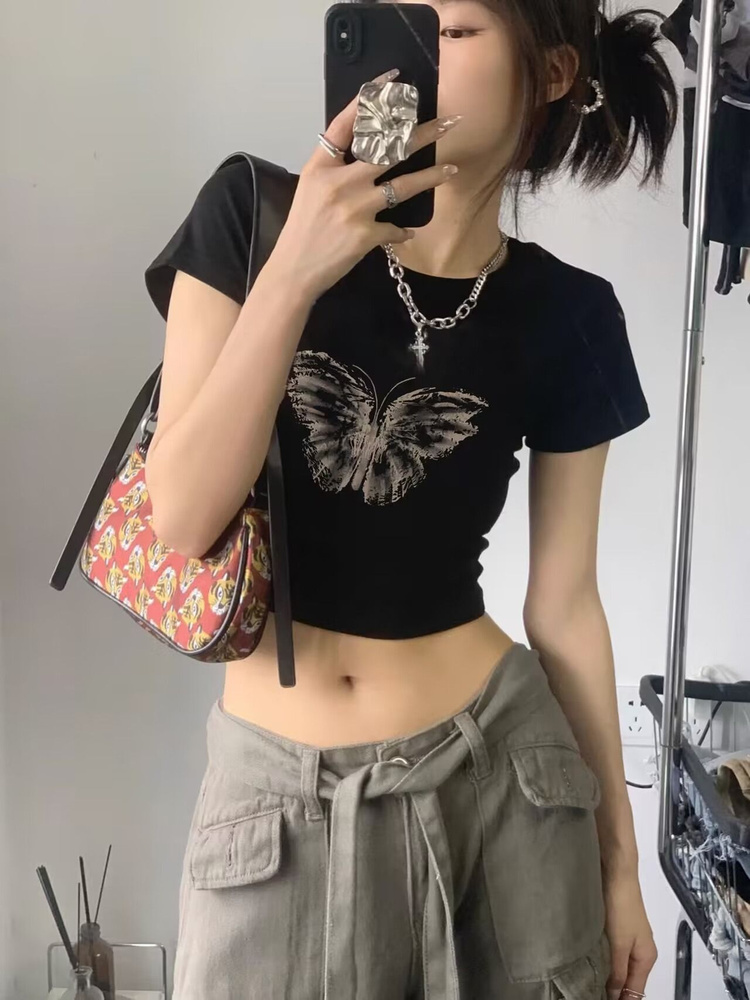 Топ Женский SYJWY черный, размер 42 Полиэстер Повседневный Воротник Китай Без застежки Логотип ...