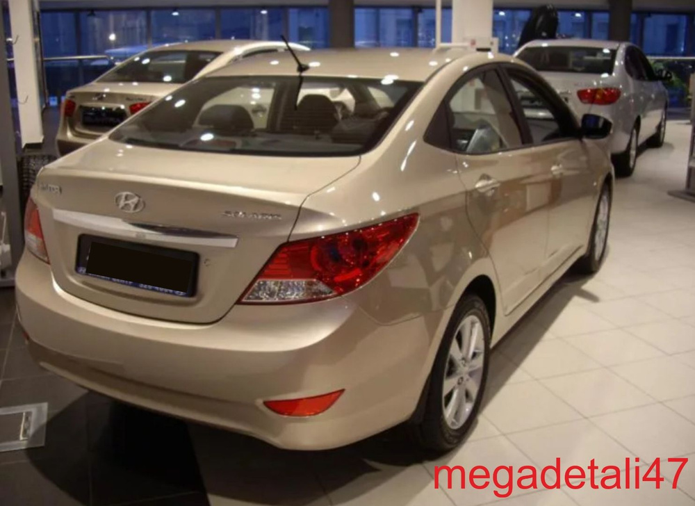Бампер задний в цвет кузова для Хендай Солярис Hyundai Solaris 1 седан ...