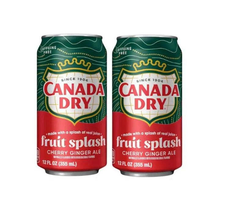 Напиток газированный Canada Dry GFruit Splash Ginger Ale Cherry, 355 мл ...