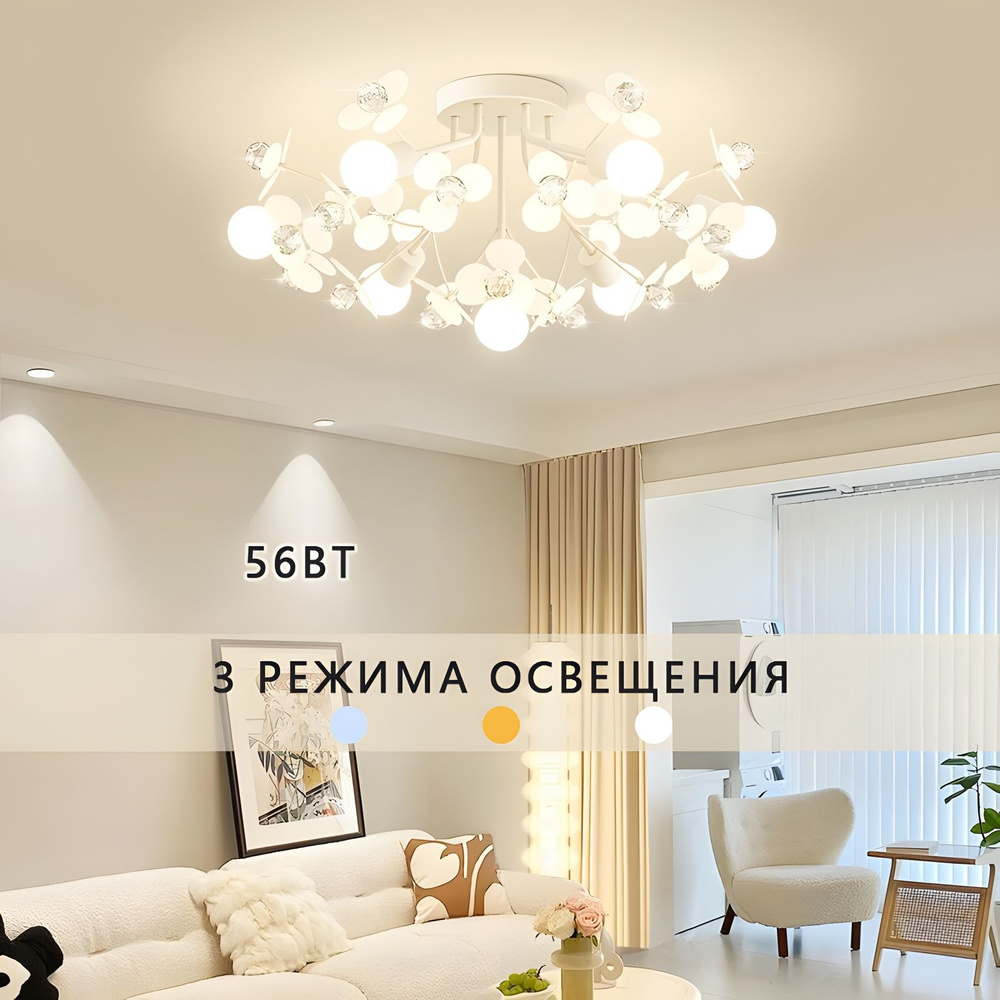 Потолочный светильник, E27, 56 Вт купить на OZON по низкой цене ...