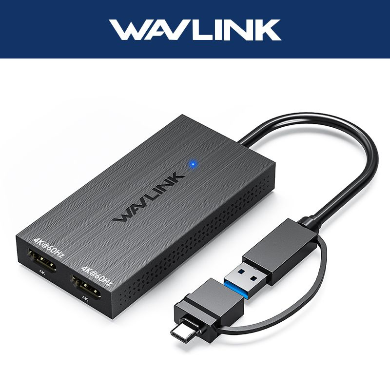 WAVLINK 1 В 2 HDMI-адаптера USB C в двойной DisplayLink 4K @ 60 Гц для ...