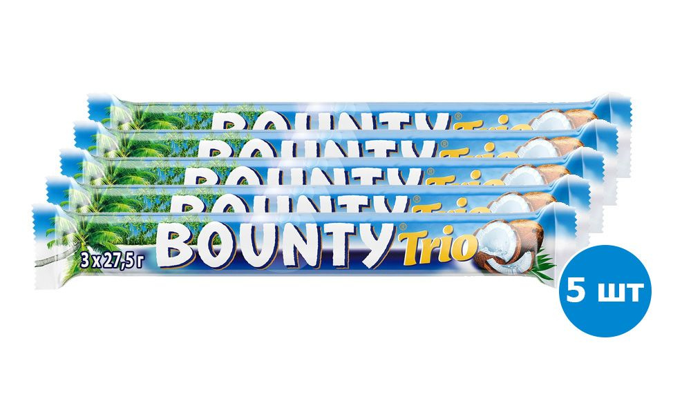 Шоколадный батончик Bounty Trio - купить с доставкой по выгодным ценам ...