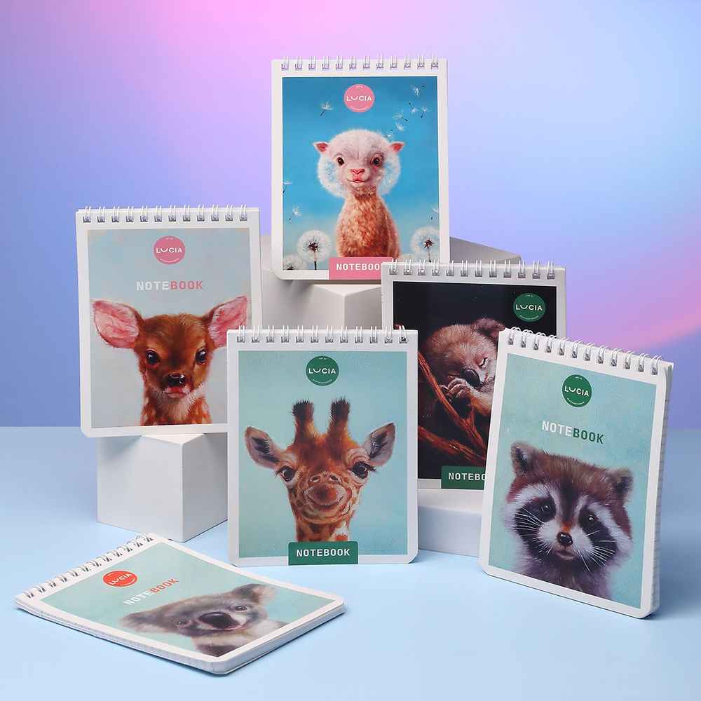 Набор блокнотов Hatber 6 штук/6 дизайнов 40 листов, формата А6, в клетку, на гребне Узнай себя ...