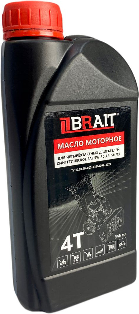 Brait 4-Т SAE 5W-30 API SN/CF Синтетическое моторное масло для четырехтактных двигателей ...
