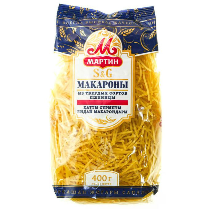 Макароны из твердых сортов пшеницы Мартин вермишель №2 400 г - купить с ...