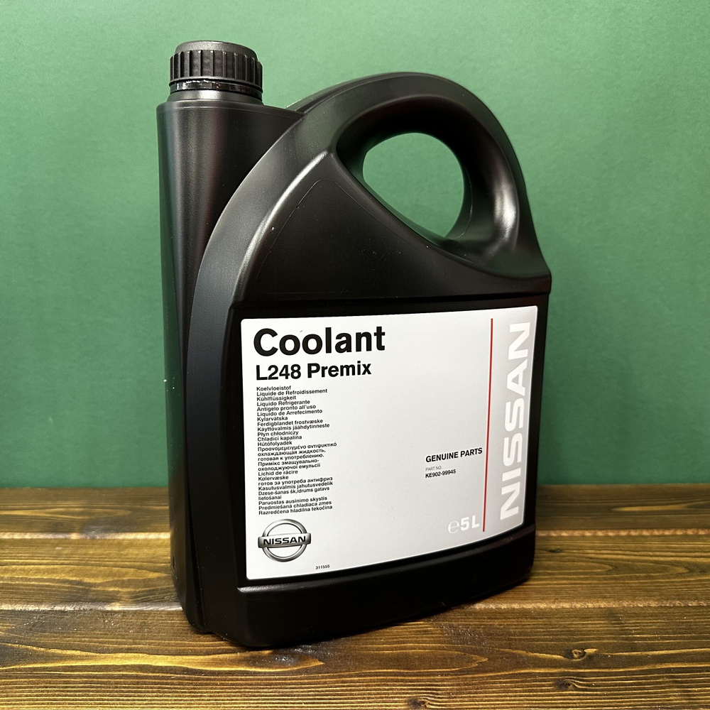 Антифриз зеленый готовый NISSAN Coolant L248 Premix 5л KE902-99945 ...