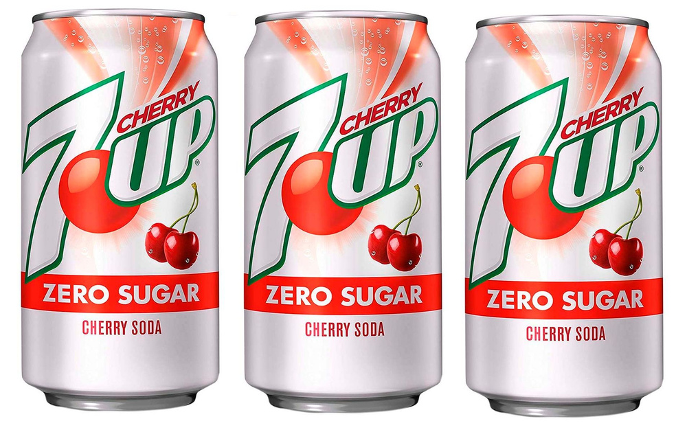 Газированный напиток 7Up Cherry Zero Sugar Вишня, 3 шт 355 мл купить на ...