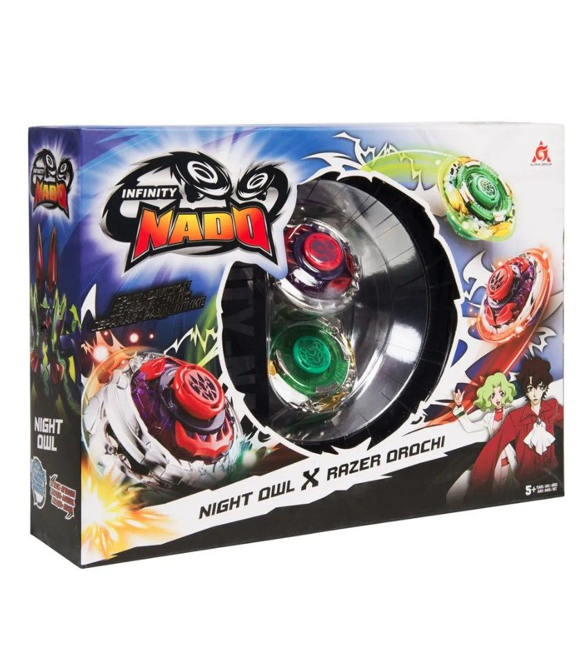 Infinity Nado Игровой набор. Инфинити Надо. 2 волчка "Сплит" Owl and Orochi купить на OZON по ...