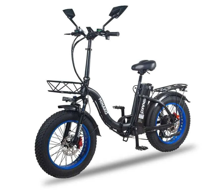 Электровелосипед Minako F11, синий обод купить на OZON по низкой цене (1849904814)