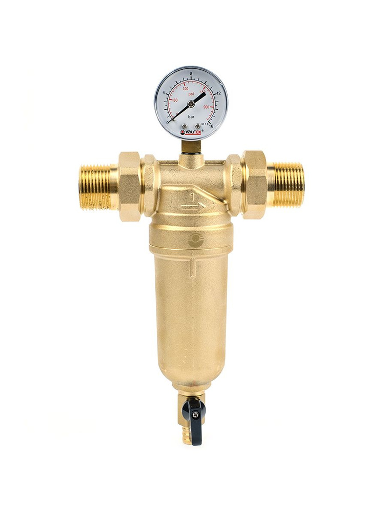 Самопромывной фильтр Valfex 1 с манометром и корпусом из латуни купить на OZON по низкой цене ...