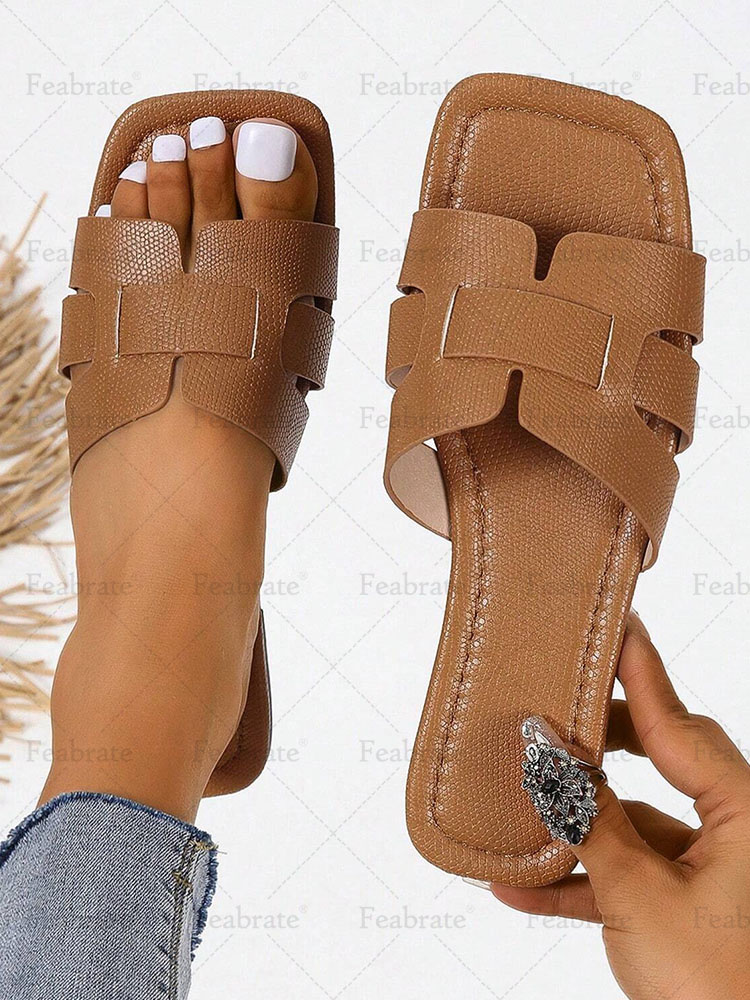 Шлепанцы Женский Feabrate, размер 38 Квадратный нос T (узкая) Без застёжки Лето купить c ...