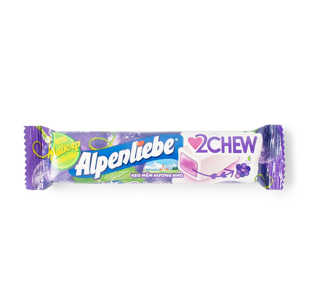 Жевательные конфеты Alpenliebe 2 CHEW со вкусом винограда, 24,5г ...