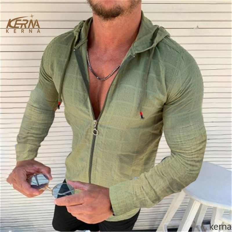 Рубашка Мужской KERNA зеленый Смесовая ткань, размер 46 Китай купить c доставкой на OZON по ...