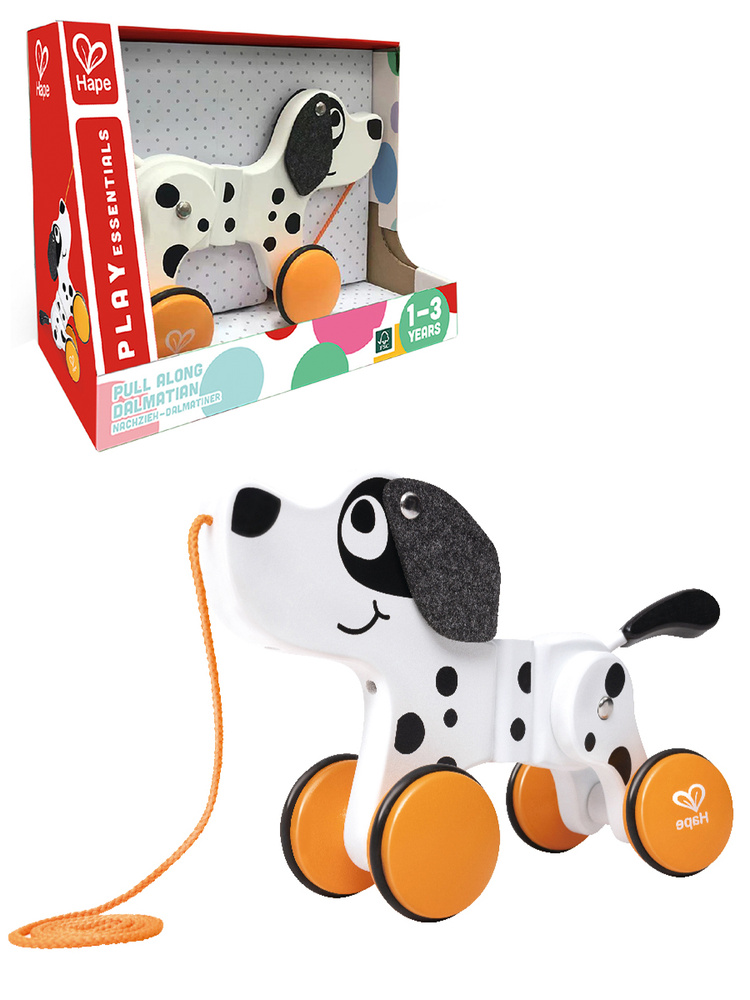 Каталка для малышей на веревочке "Собачка" HAPE купить на OZON по низкой цене (1034176503)