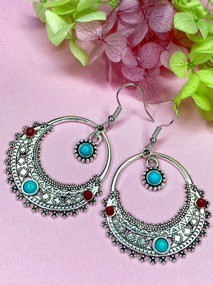Серьги Lady Charm ажурные с подвесками/модная бижутерия в этно-стиле ...