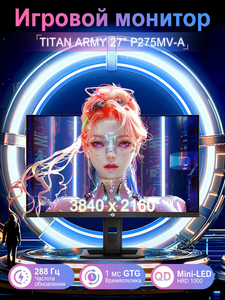 Titan Army 27" Монитор P275MV-A, Mini LED, черный купить на OZON по ...