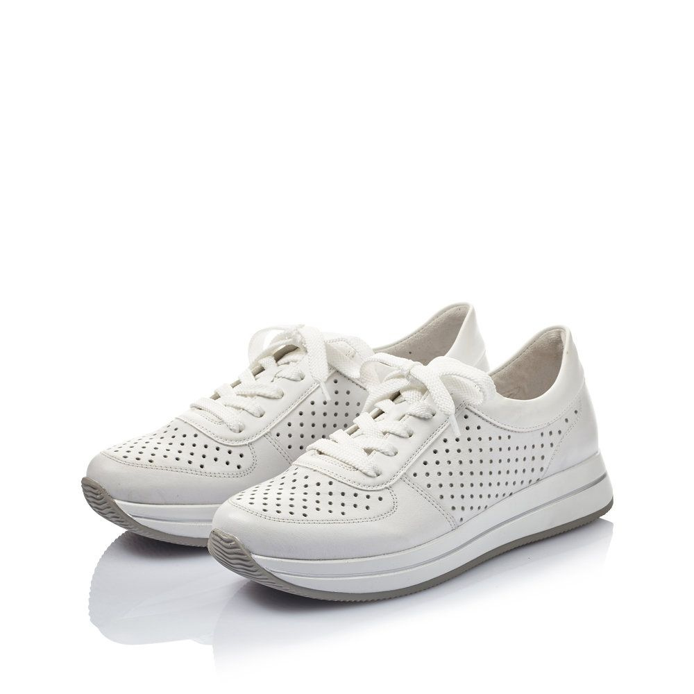 Кроссовки Женский Rieker Натуральная кожа, Искусственная кожа Туризм, размер 41 G Лето Шнурки ...