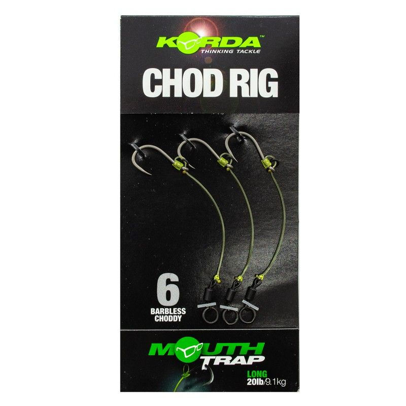 KORDA Поводок готовый Chod Rig / Чод Риг Long Barbless 2.5см №6 3шт ...