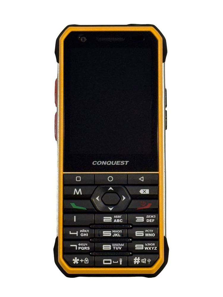 Кнопочный телефон с функциями смартфона Conquest F3, черно-желтый купить на OZON по низкой цене ...