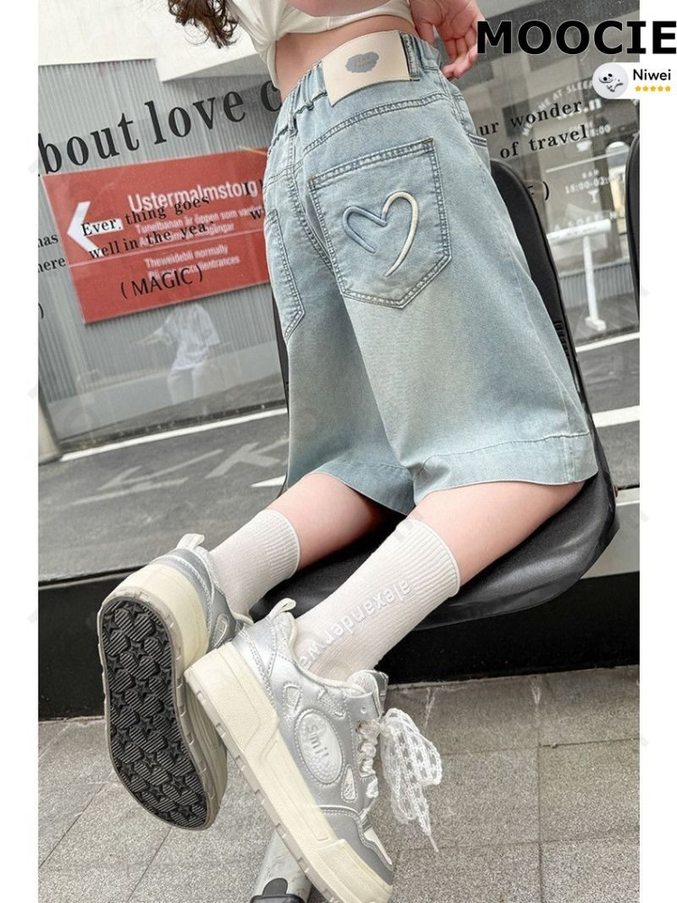 Шорты Девочки MOOCIE синий, размер 170 купить c доставкой на OZON по ...