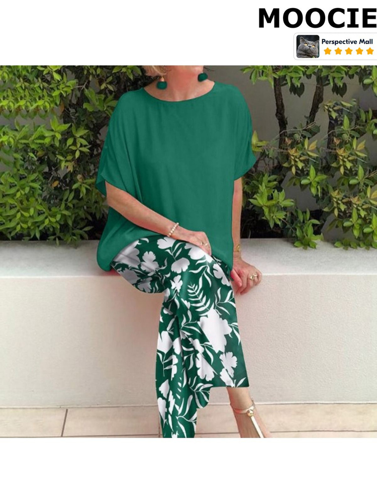 Костюм классический Женский MOOCIE Повседневный зеленый, размер 54 Политекс, Тенсель Однотонный ...