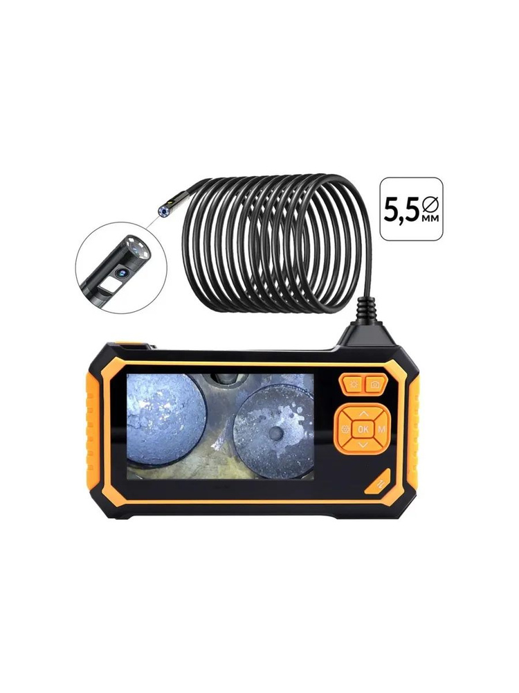 Промышленный защищенный видеоэндоскоп iCartool, 4.3", 2Мп, 2 камеры, 1920х1080, 3м, 5.5 мм, IC ...