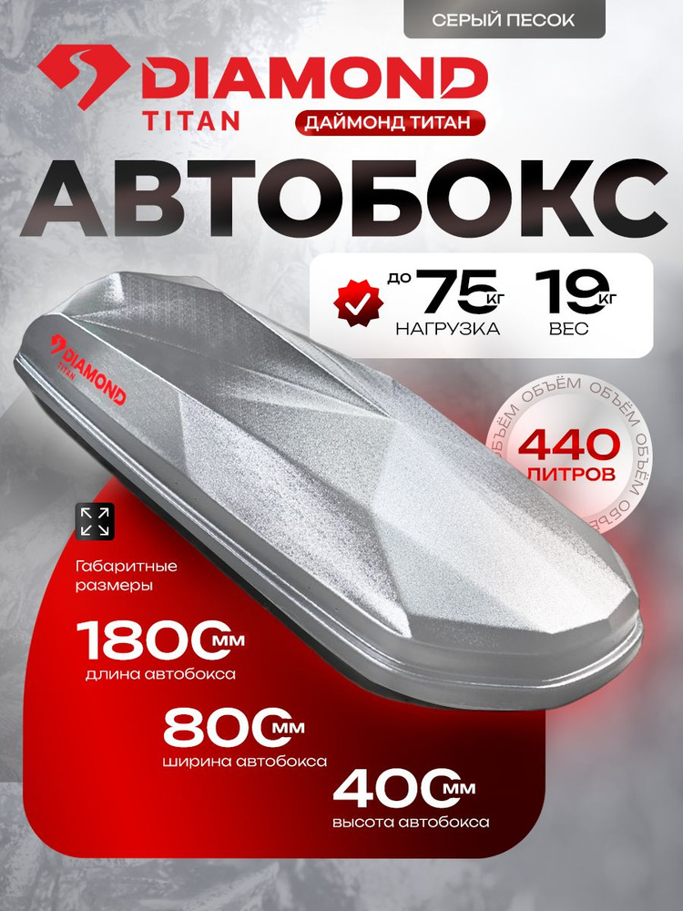 Автобокс DIAMOND TITAN двусторонний / усилители / крепления "краб ...